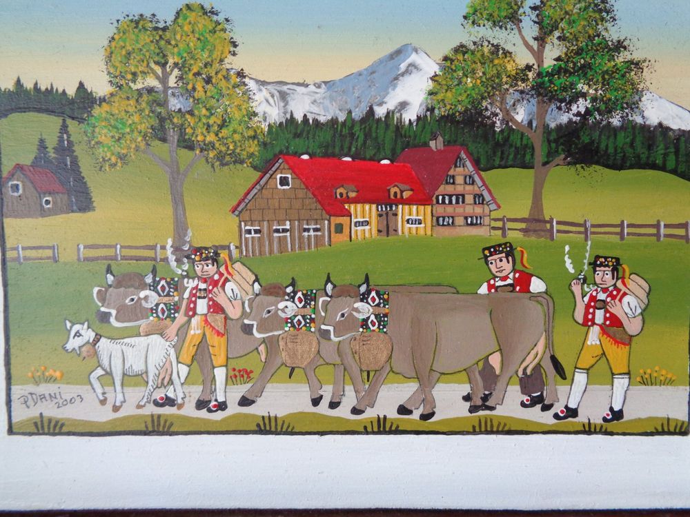 APPENZELLER BILD ALPFAHRT BAUERNMALEREI NAIVE MALEREI (Gebraucht) in Henggart für CHF 35 – mit ...