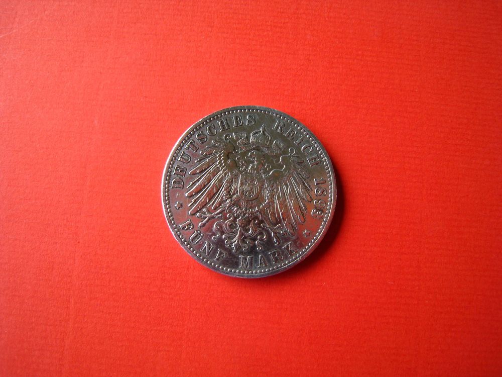 5 Mark 1893, vorz, Deutsches Reich, Otto König von Bayern (Gebraucht) in Alpnach-Dorf für CHF 58 ...