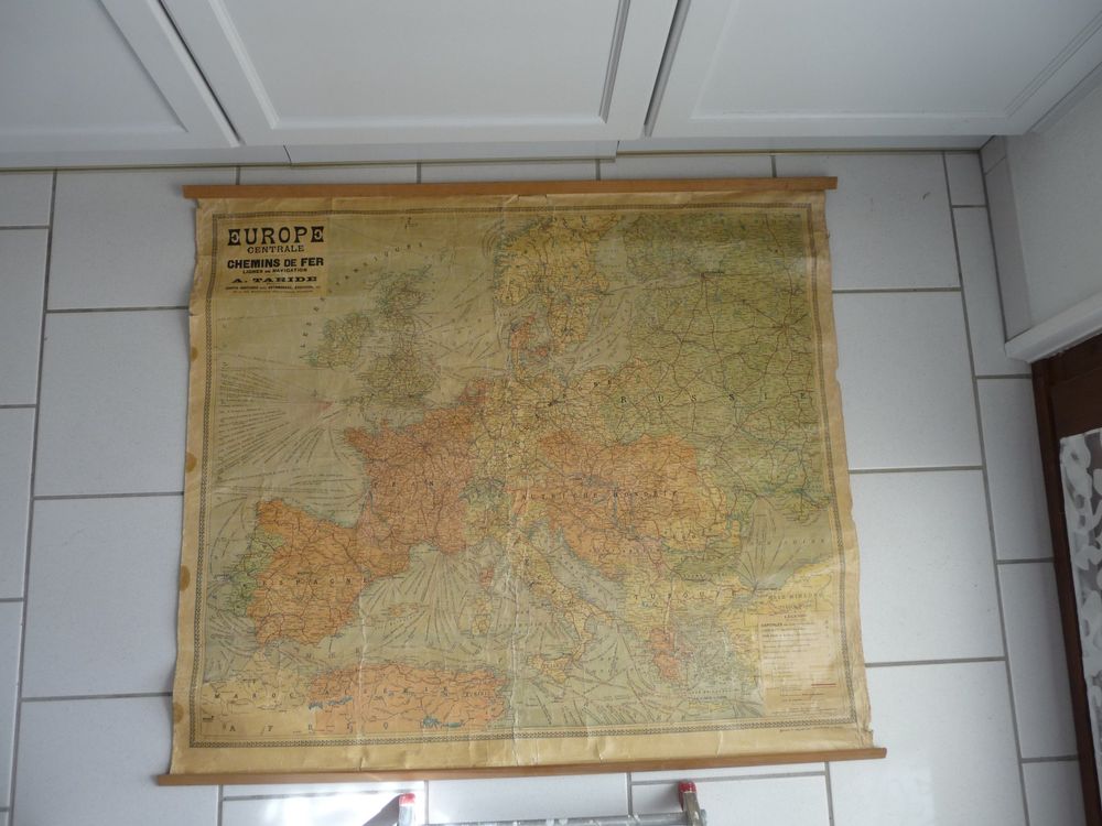 Alte Mitteleuropakarte Jahr 1909 -Carte Europe Centrale 1909 (Gebraucht ...