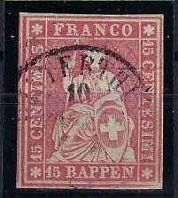 Strubel 24G vollrandig mit Rundstempel Prüfsigniert (Gebraucht) in Hitzkirch für CHF 12 – mit ...