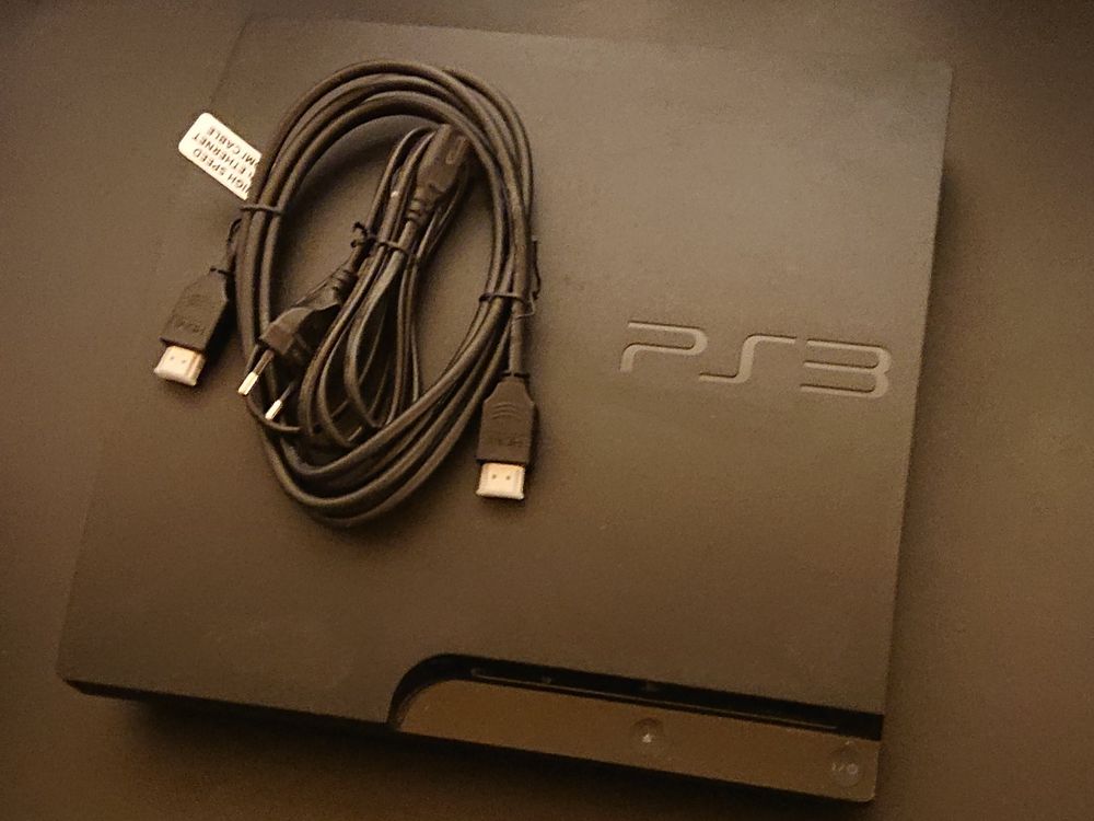 Playstation 3 PS3 - Slim Konsole 3004B 320GB Black + Kabel (Gebraucht ...