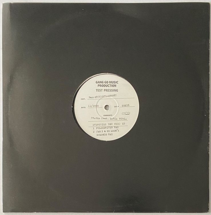 Fragma feat. Maria, Everytime You Need Me (Trance) (Gebraucht) in für ...