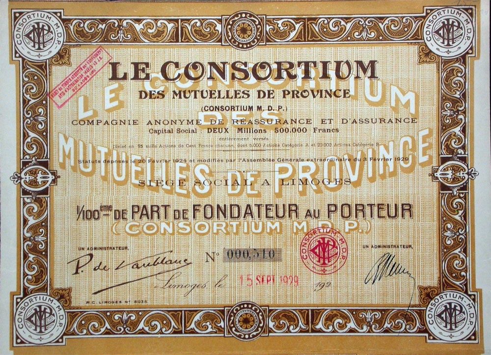 Le Consortium des Mutuelles de Province, Limoges - 1929 | Kaufen auf Ricardo