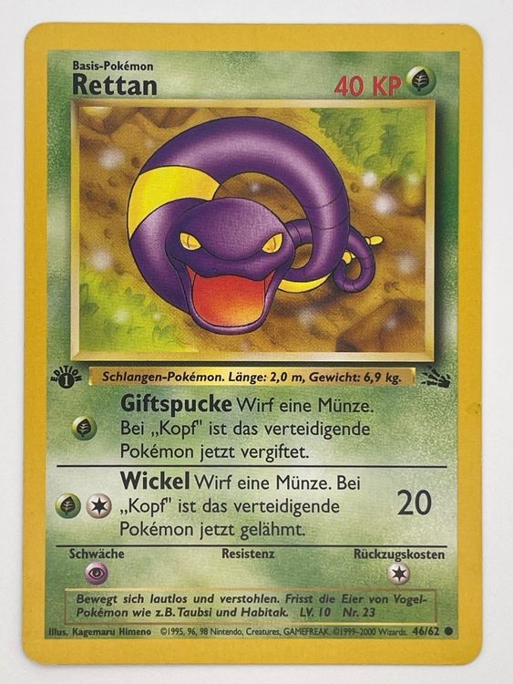 Rettan 46/62 Pokémon Fossil 1.Edition (Neu (gemäss Beschreibung)) in ...