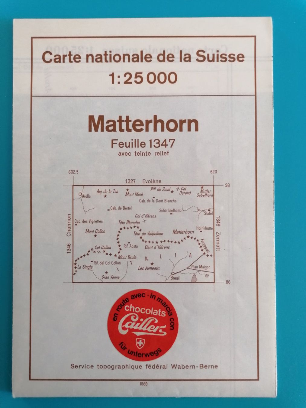 1347 Matterhorn🌞1:25'000 Landeskarte der Schweiz (Gebraucht) in Emmenbrücke für CHF 5.95 – mit ...