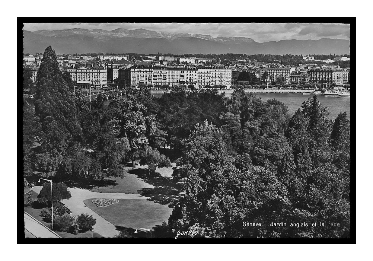 GENÈVE - 1950 "Jardin Anglais et la Rade" (D'occasion) à Onex pour CHF ...