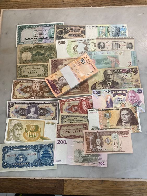 Weltbanknoten teils bankfrisch top!! (Gebraucht) in Engi für CHF 19.5 ...