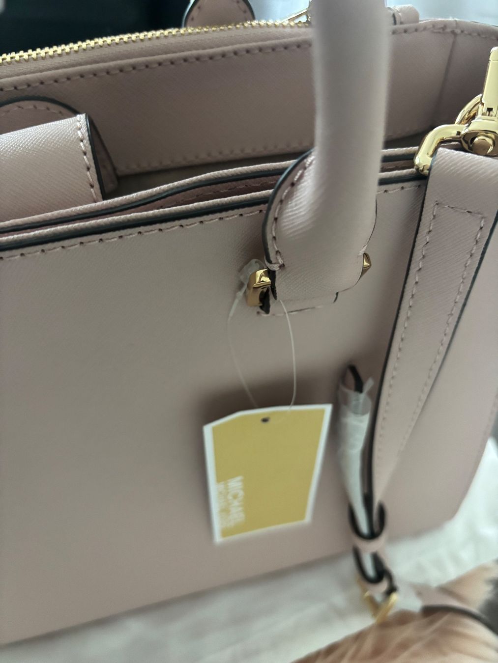Sac Michael Kors Kellen en cuir rose poudré avec Étiquette (Neuf avec ...