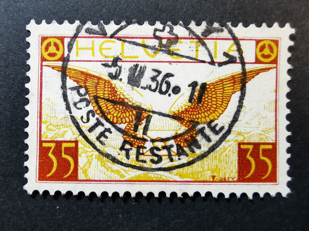 TR55 Timbre Suisse Oblitere 1936 (Gebraucht) in Cousset für CHF 2.25 – mit Lieferung auf Ricardo ...