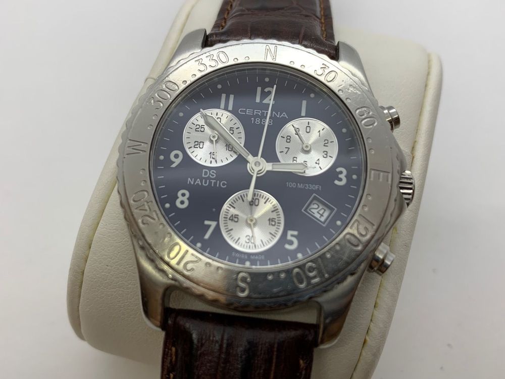 Certina DS Nautic "Panda d'blau/silber" Quartz Chronograph | Kaufen auf ...