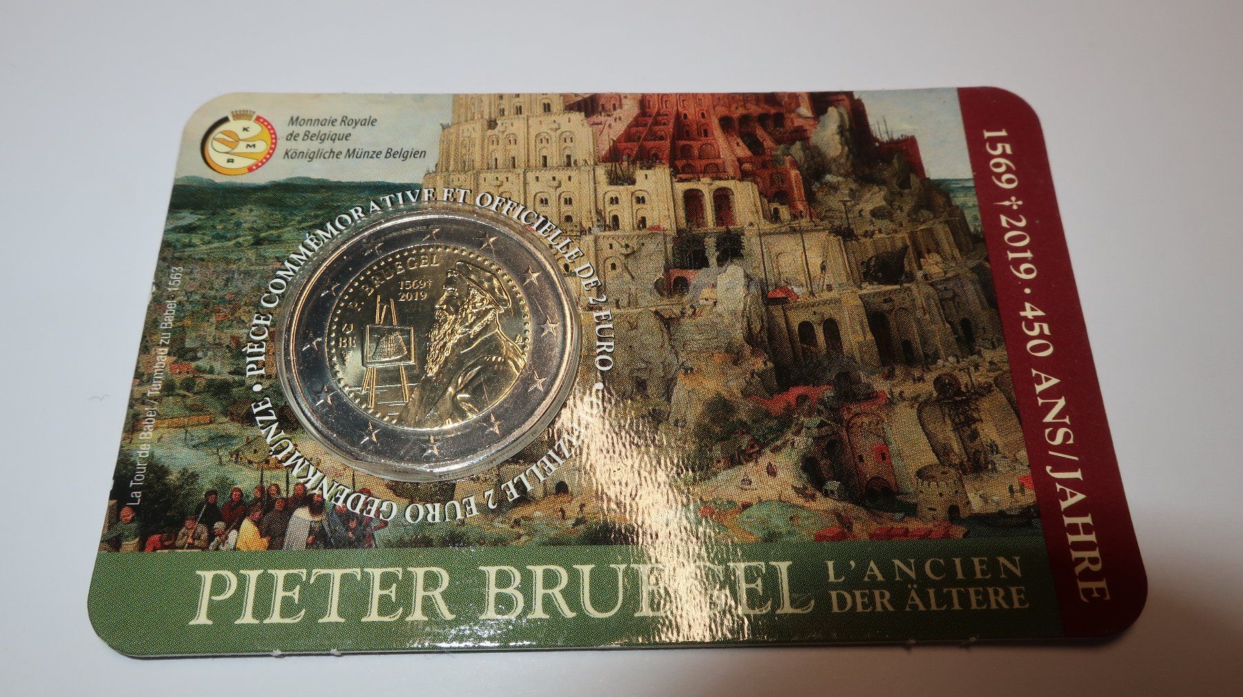 2 Euros 2019 piéce commémorative Belgique Pieter Bruegel (D'occasion) à ...