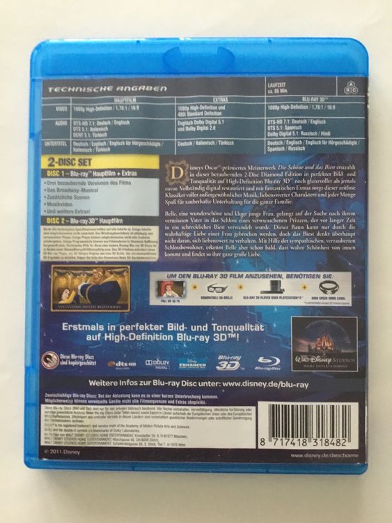 📀Die Schöne und das Biest Blu Ray 3D + 2D Diamond Edition📀 (Neu (gemäss Beschreibung)) in Blauen ...
