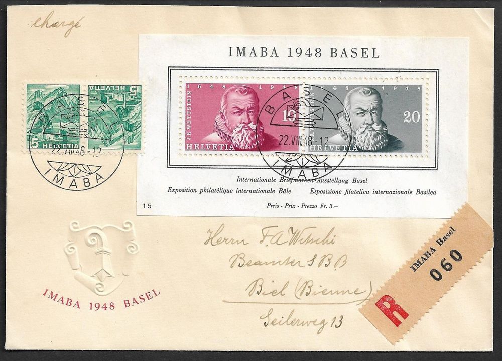 1948 Brief IMABA BASEL o W31+K32 ab 1.- | Kaufen auf Ricardo