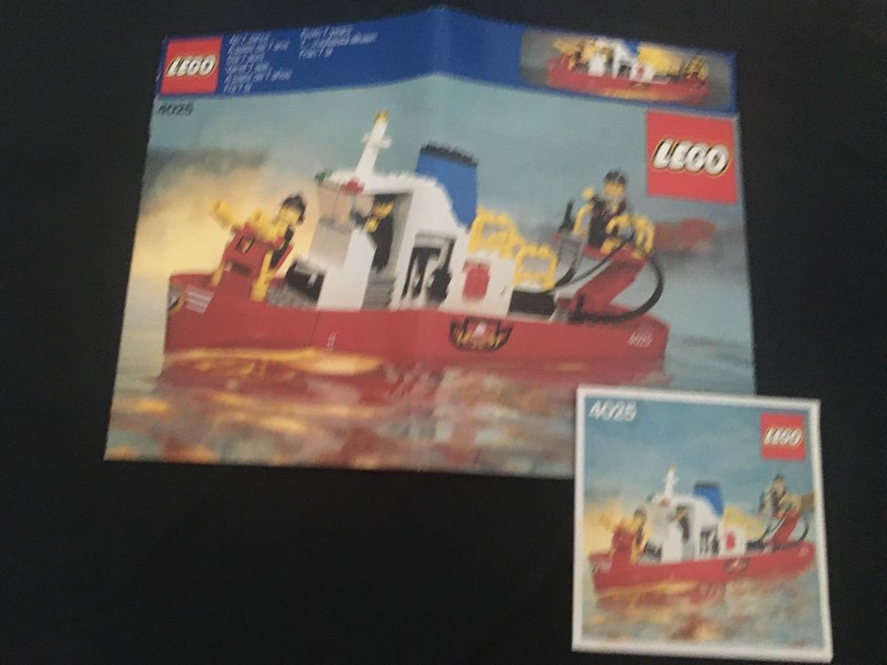 Verpackung und Anleitung Feuerwehrschiff Lego 4025 (Gebraucht) in ...