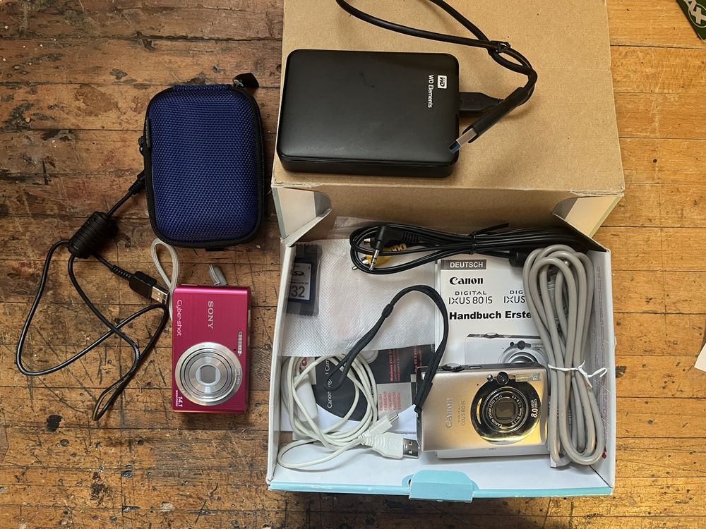 Canon Digital IXUS 80IS, Sony DSC-W610, WD Elements, Camera (Gebraucht ...