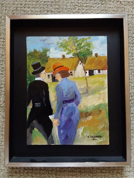 Boris Pavlov. Original-Oel-Bild. Mit Rahmen 27x33cm. | Kaufen auf Ricardo