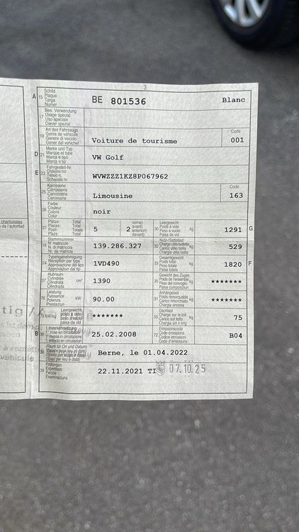 VW Golf 1,4 TSI (Gebraucht) in Safnern für CHF 600 – mit Lieferung auf ...