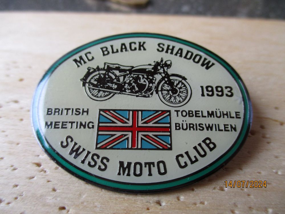 MC Black Shadow Swiss Moto British BSA Norton Triumph Pin (Neu (gemäss ...