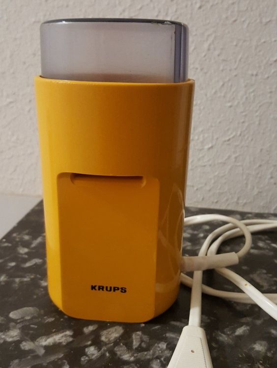 Kaffeemühle ,elektrisch , Marke Krups gelb , Vintage (Gebraucht) in ...