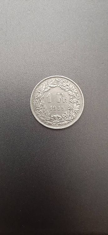 Silber-Münze CH Fr. selten geworden 1.--ss 1955 (Gebraucht) in Meggen ...