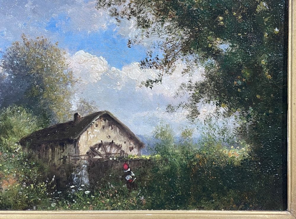 Antikes Gemälde mit Wassermühle unleserlich Signiert (Gebraucht) in Root für CHF 165 – mit ...