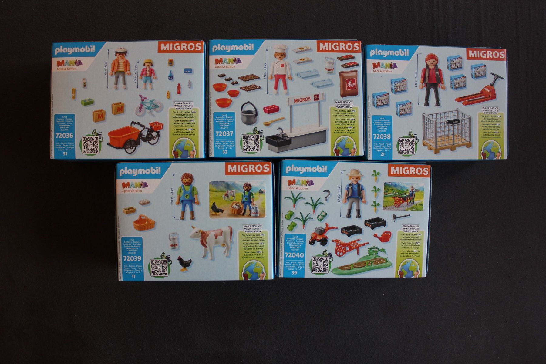 Migros Playmobil Mania 2025 komplett alle 5 Sets NEU (Neu und ...