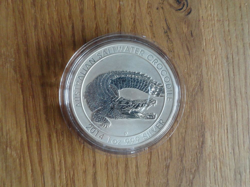 Australisches Salzwasser Krokodil - Silbermünze 2014, 1 Unze (Neu (gemäss Beschreibung)) in ...