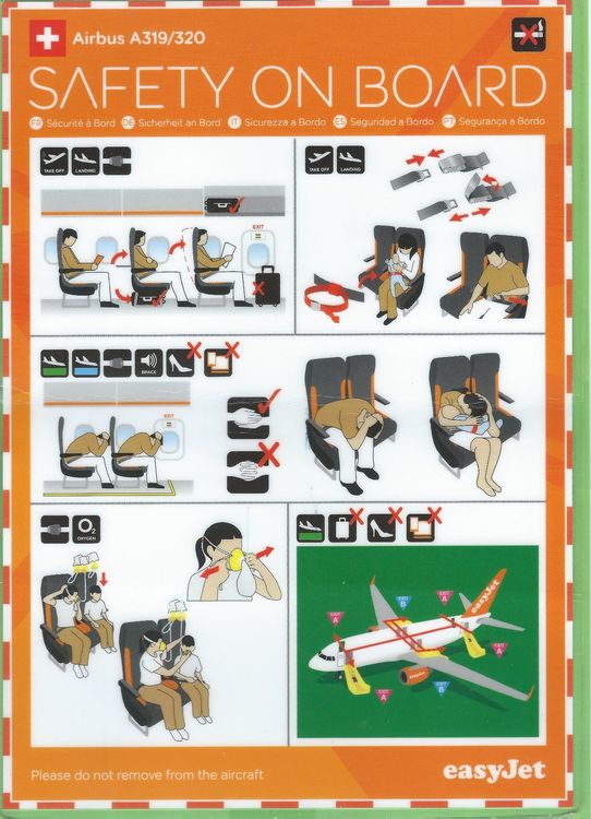 easyJet, Airbus A319/320, Safety Card, , | Kaufen auf Ricardo