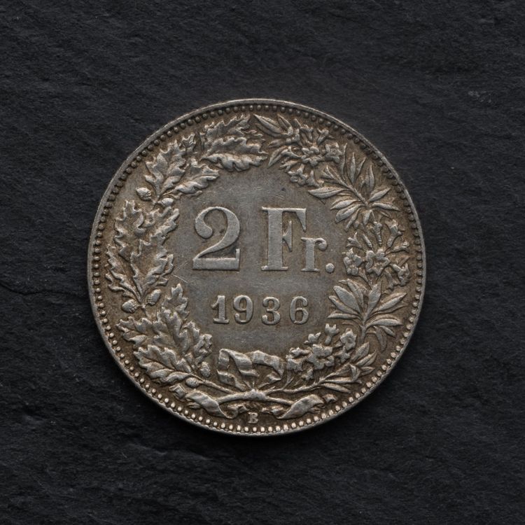 Silbermünze 2 Franken 1936, CH-Münze, Helvetia | Kaufen auf Ricardo