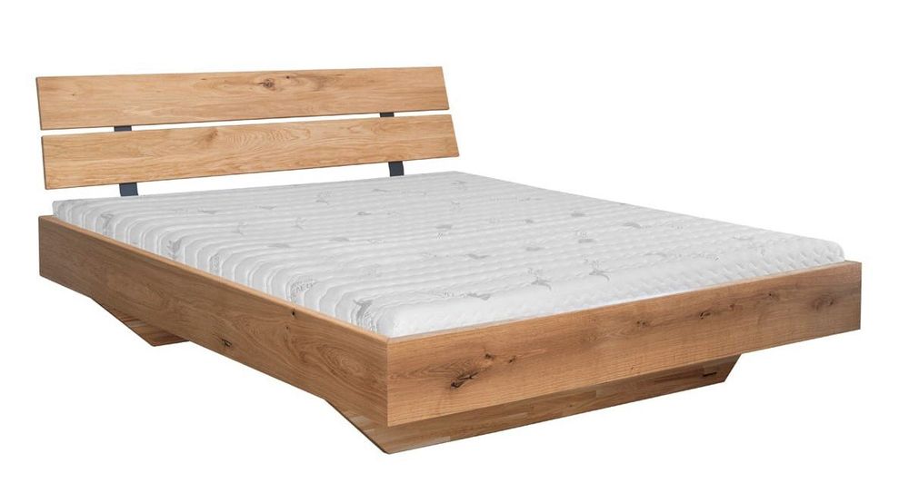 Bettgestell Toretta, 180x200cm, Eiche massiv mit Matratze (Neu und ...