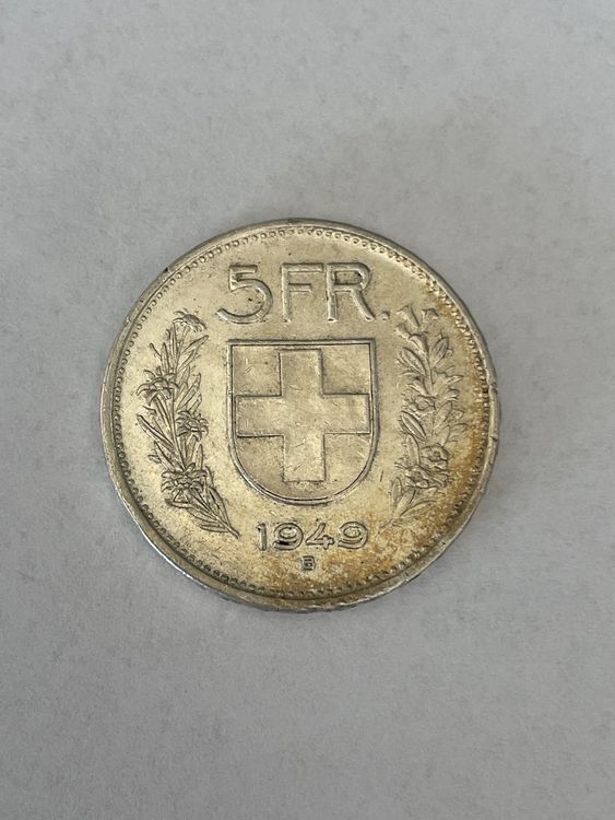 1 stk. 5.- silber 1949 (3) (Gebraucht) in Bonstetten für CHF 9 – mit Lieferung auf Ricardo kaufen