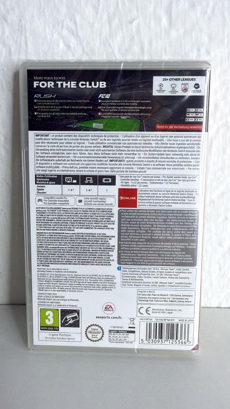 FC 25 - Nintendo Switch Game - Brand New-Sealed (Neu und ...