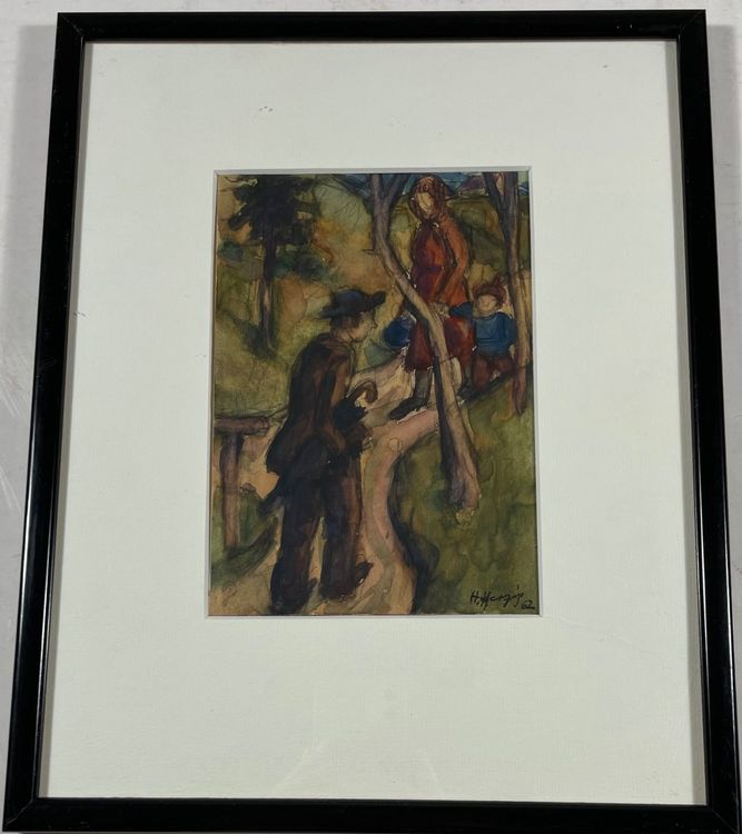 Heinrich Herzig (1887-1964) Aquarell (Gebraucht) in Root für CHF 45 – mit Lieferung auf Ricardo ...
