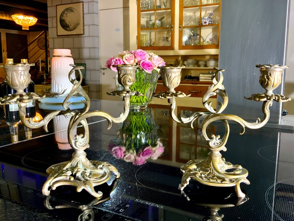 JUGENDSTIL 2 KERZENLEUCHTER BRONZE FRANKREICH UM 1900 (Gebraucht) in Biglen für CHF 31 – mit ...