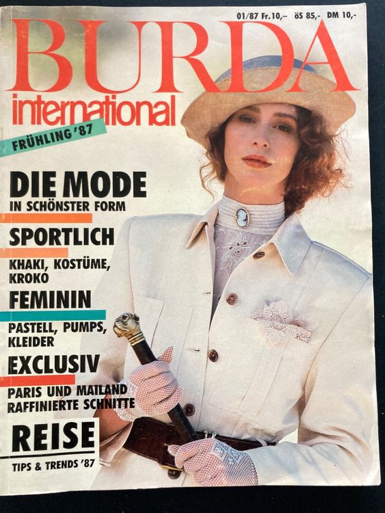 BURDA international Frühling 1987 Schnittmuster Mode Heft | Kaufen auf Ricardo