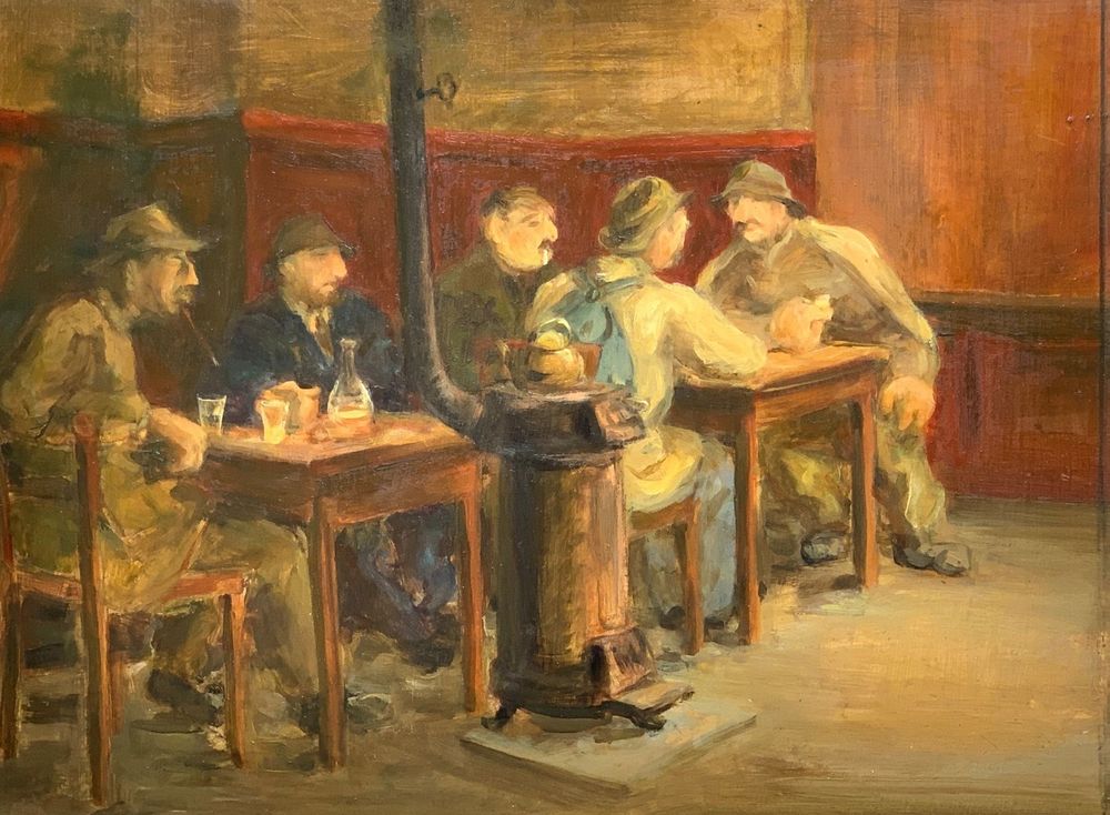 SANER ALBERT, "pinte valaisanne", signiert, 1946. ab 5 Fr! (Gebraucht ...