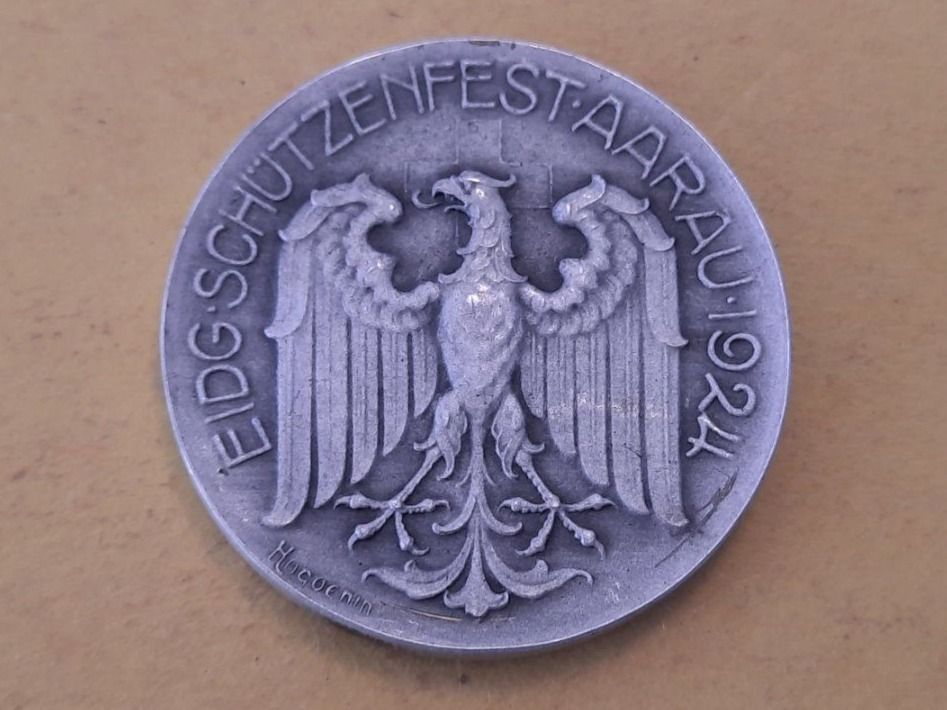 Medaille Eidg. Schützenfest Aarau 1924 Silber | Kaufen auf Ricardo