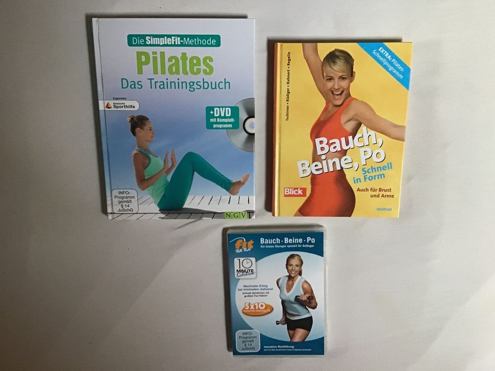 Pilates, Bauch, Beine, Po -Trainingsbücher + CD für Fitness (Gebraucht ...