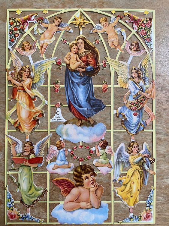 Madonna Engel Oblaten Nostalgie Glanzbilder 1 Bogen | Kaufen auf Ricardo