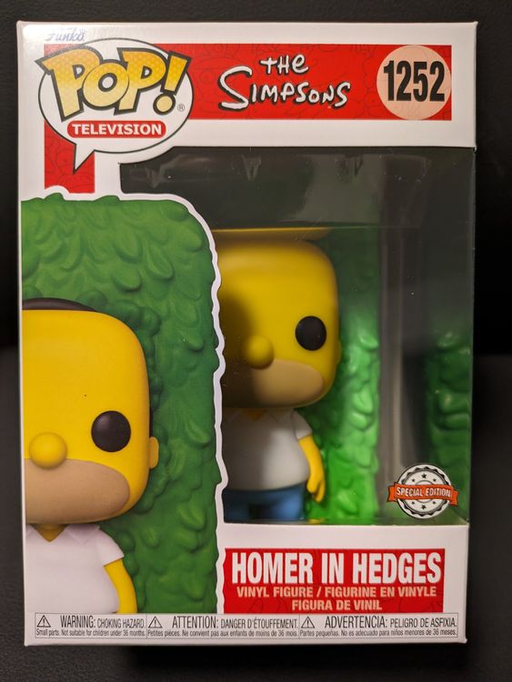 Funko Pop! Simpsons - Homer in Hedges #1252 (Neu und originalverpackt ...