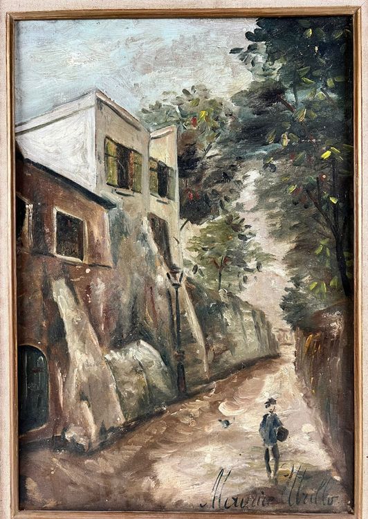 Antike Strasse Szene Gemälde schwerleserlig sig mit Notiz. (Gebraucht) in Neuhausen am Rheinfall ...