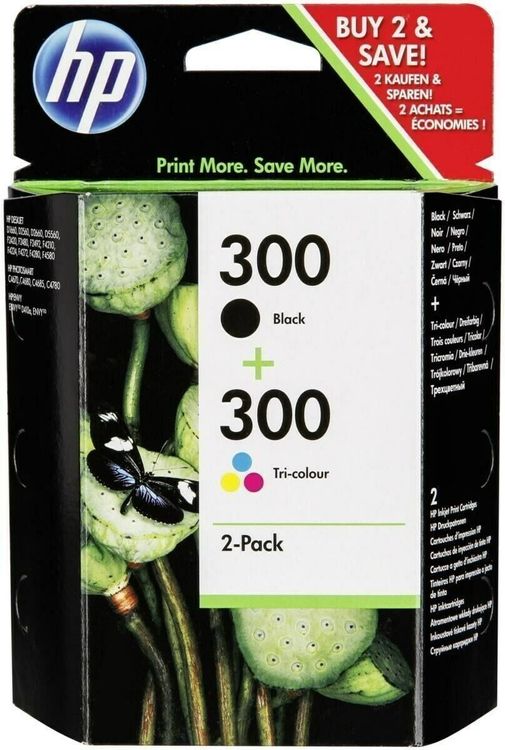 HP Nr. 300 black ,CC640EE + Nr. 300 color, CC643EE, CN637EE (Neu und ...