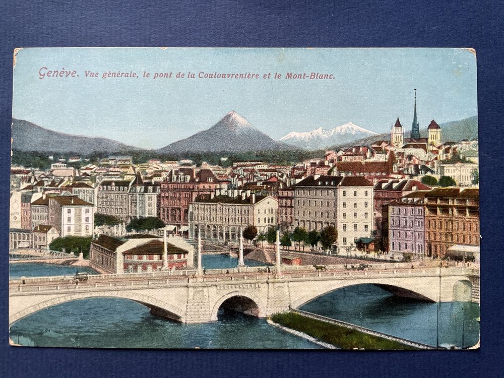 Alte Ansichtskarte Genf, Pont de la Coulouvrenière, Mont-Bla (Gebraucht ...