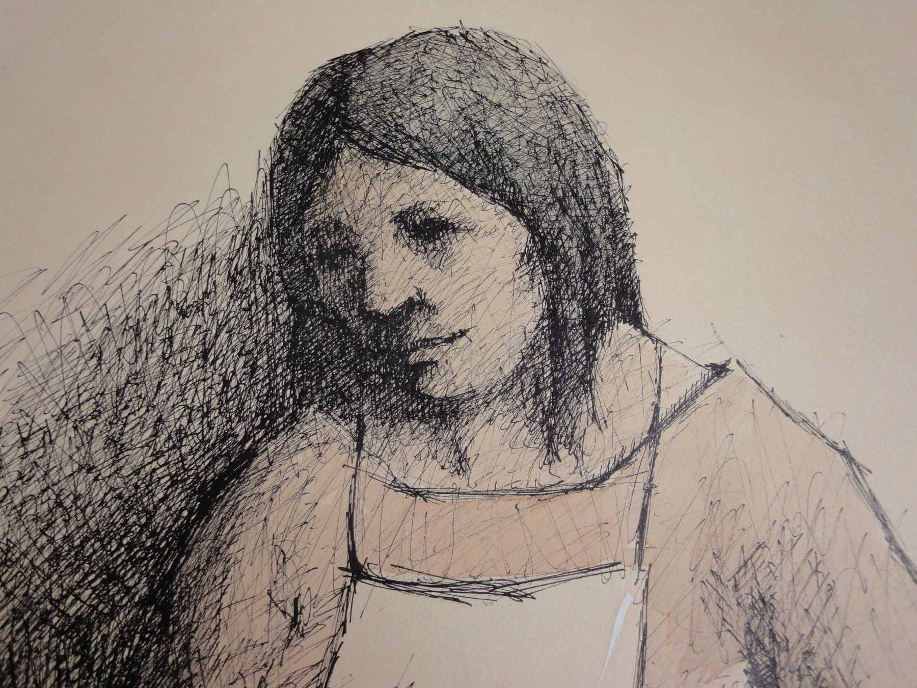 Roberto Bort, 1933-2022, Dotzigen - Federzeichnung laviert (Neu (gemäss ...