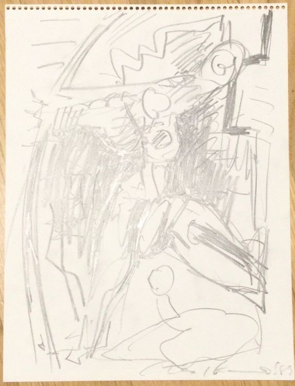 Abstrakte Zeichnung Unleserlich Signiert | Kaufen auf Ricardo