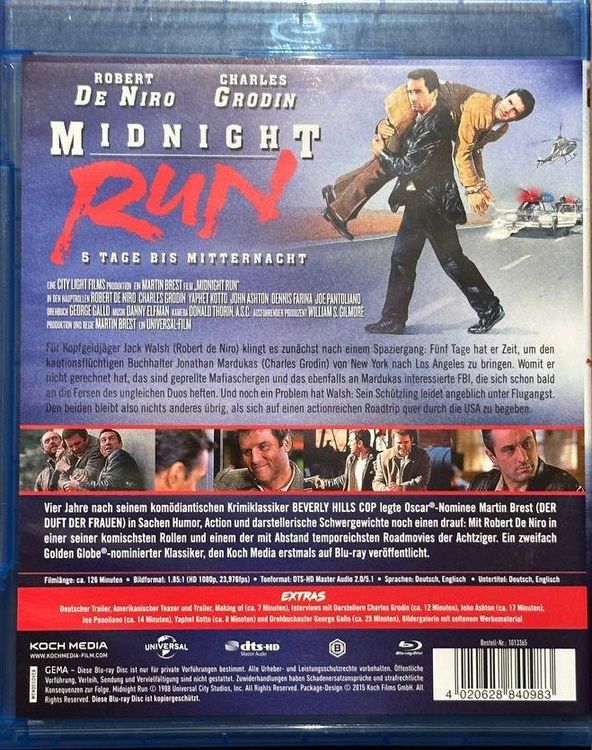 Midnight Run - Blu-ray - Special Edition - Top Zustand! (Gebraucht) in Beringen für CHF 11 – mit ...