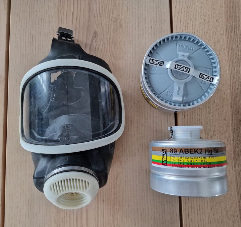 MSA Auer Vollmaske 3S Atemschutz Gasmaske SUVA Kombifilter (Gebraucht) in Grabs für CHF 59 – mit ...