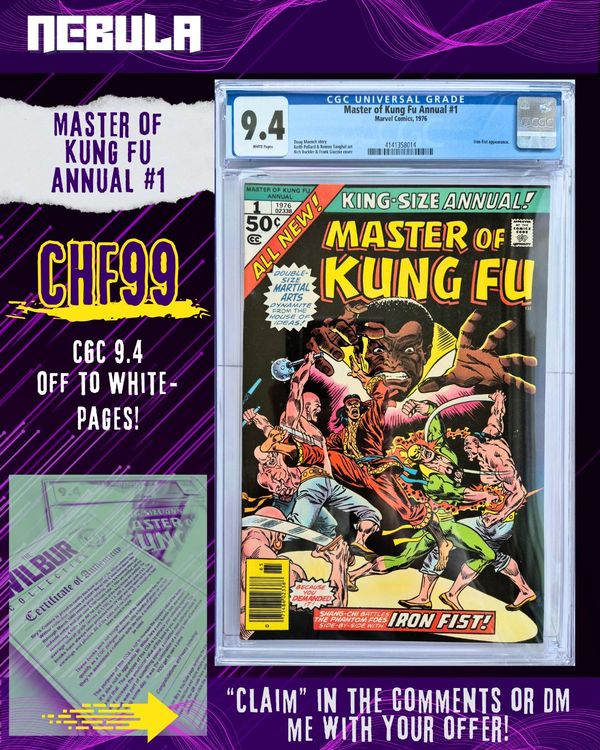 🥋 Master of Kung-Fu Annual #1 – Marvel Comic CGC 9.4 🐉 | Kaufen auf Ricardo