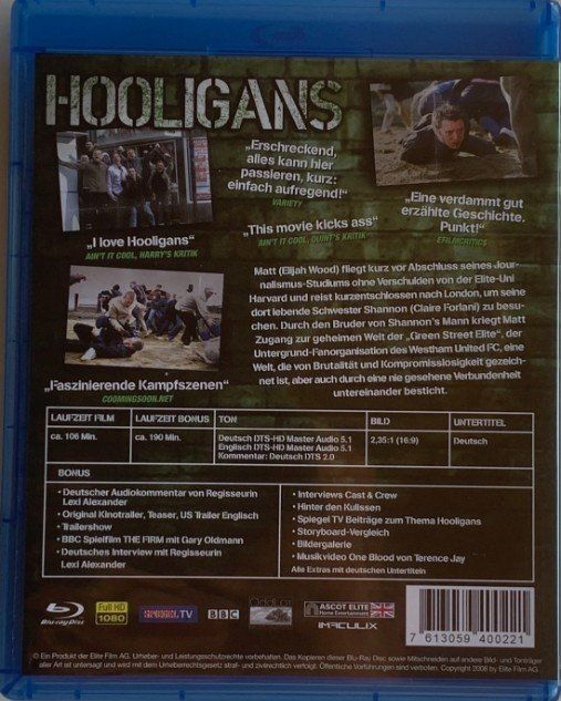 Hooligans (blu-ray) Elijah Wood 🇩🇪 🇬🇧 | Kaufen auf Ricardo