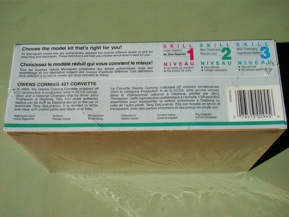 Monogram Owens Corning 427 Corvette 1:24 (Neu und originalverpackt) in ...